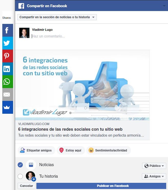 Vladimir Lugo: 6 integraciones de las redes sociales con tu sitio web ...